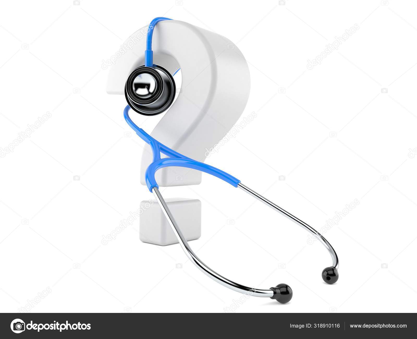 Stethoscope with question mark Stock Photo by ©Talaj 318910116