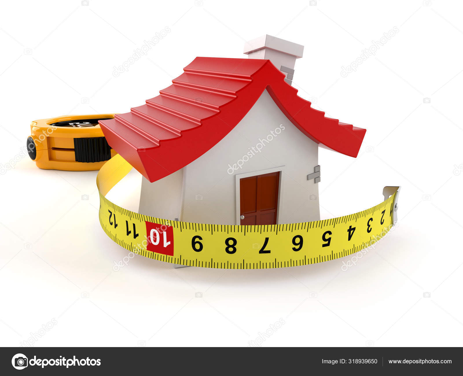 House with measuring tape Stock Photo by ©Talaj 318939650