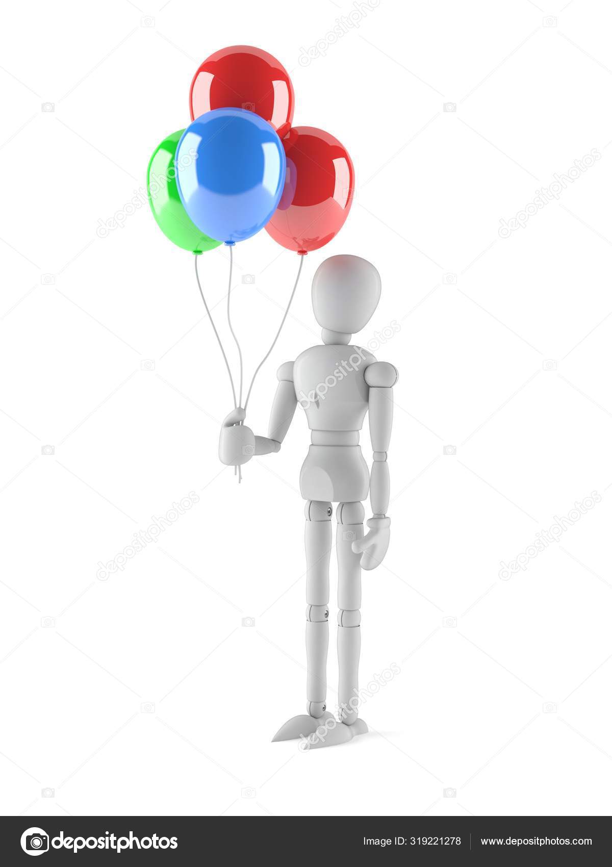 White dummy with balloons Stock Photo by ©Talaj 319221278