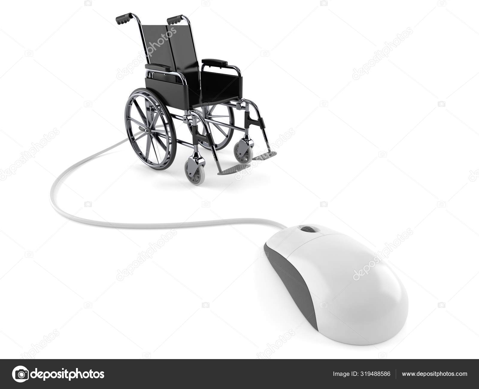 Wheelchair with computer mouse Stock Photo by ©Talaj 319488586