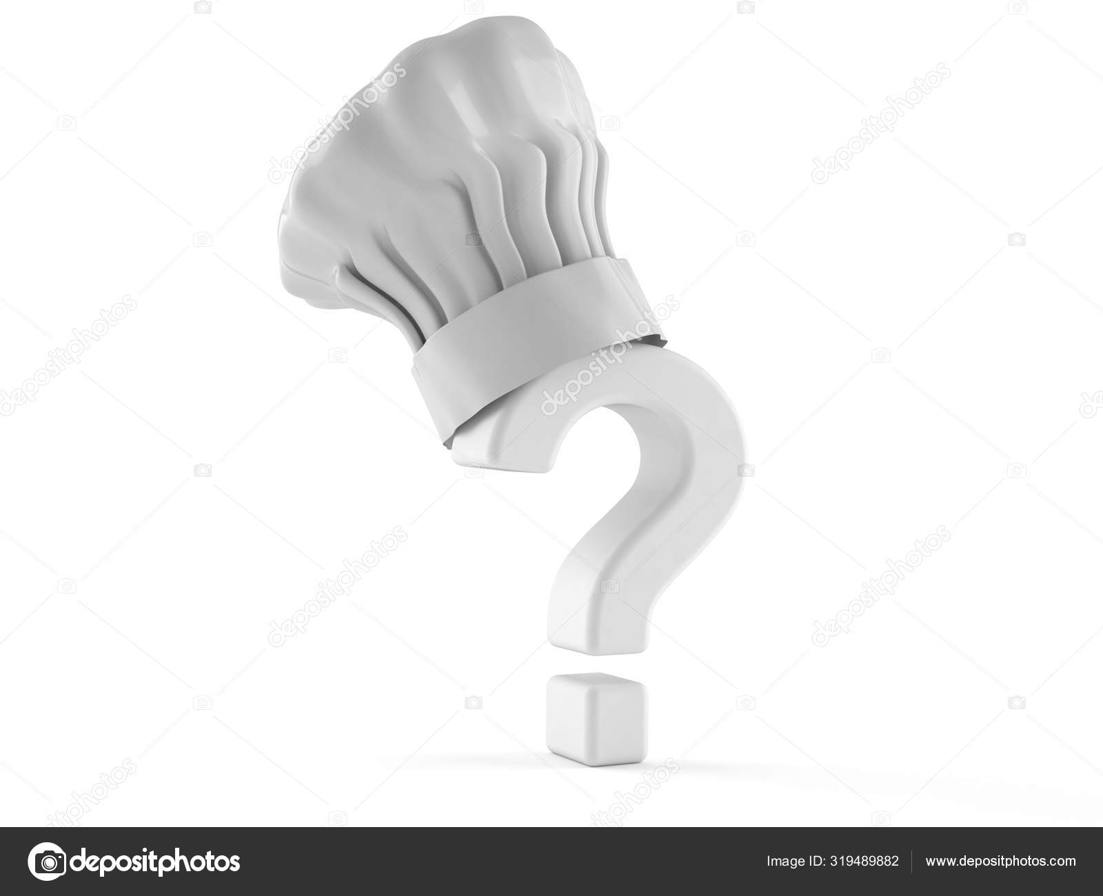 Question mark with cooking hat — Stock Photo © Talaj #319489882