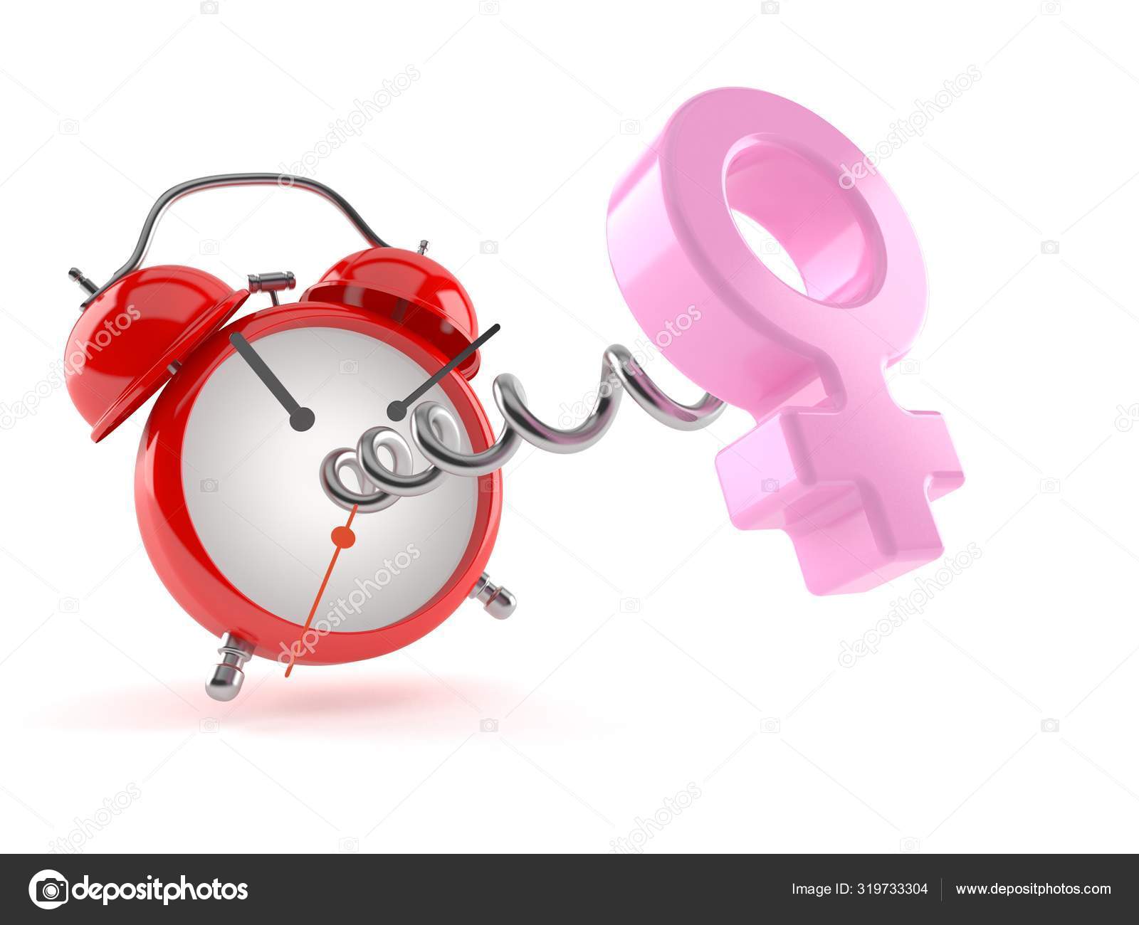 Alarm clock with female gender symbol Stock Illustration by ©Talaj ...