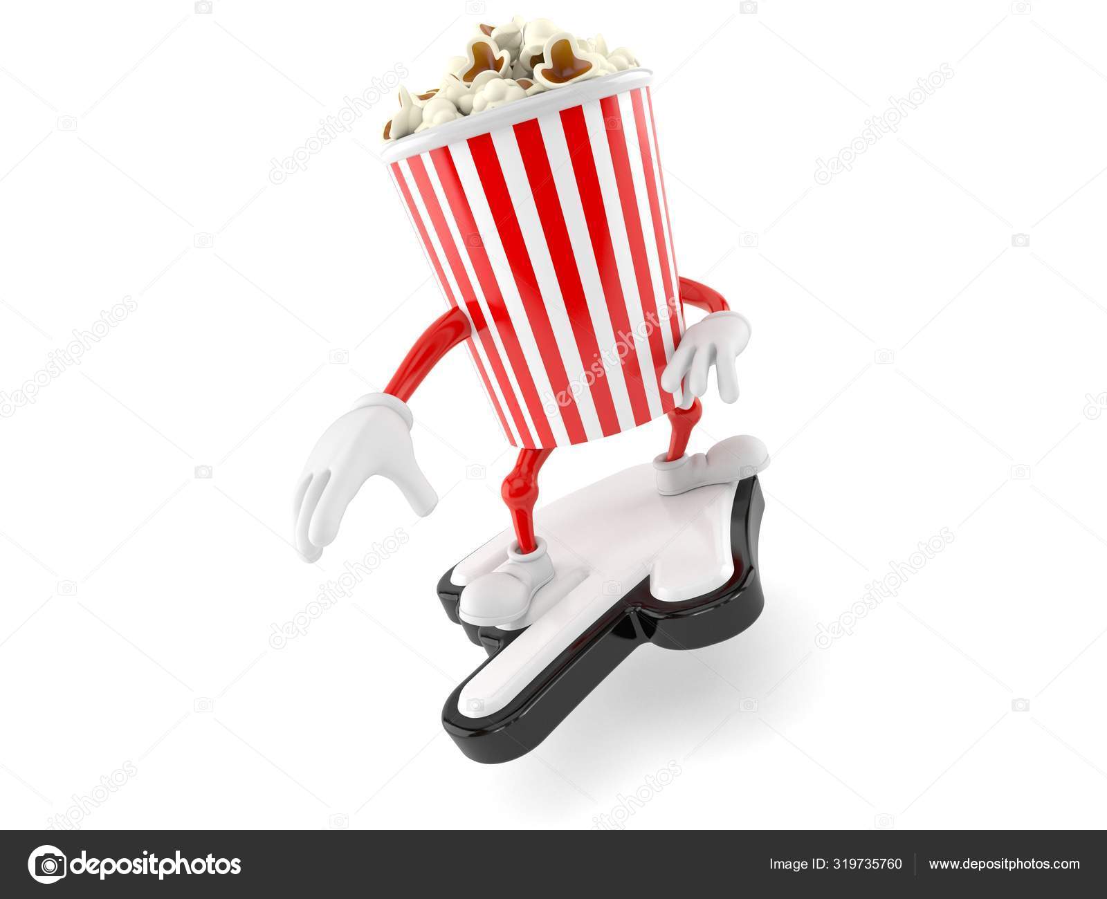 Popcorn character with cursor — Stock Photo © Talaj #319735760