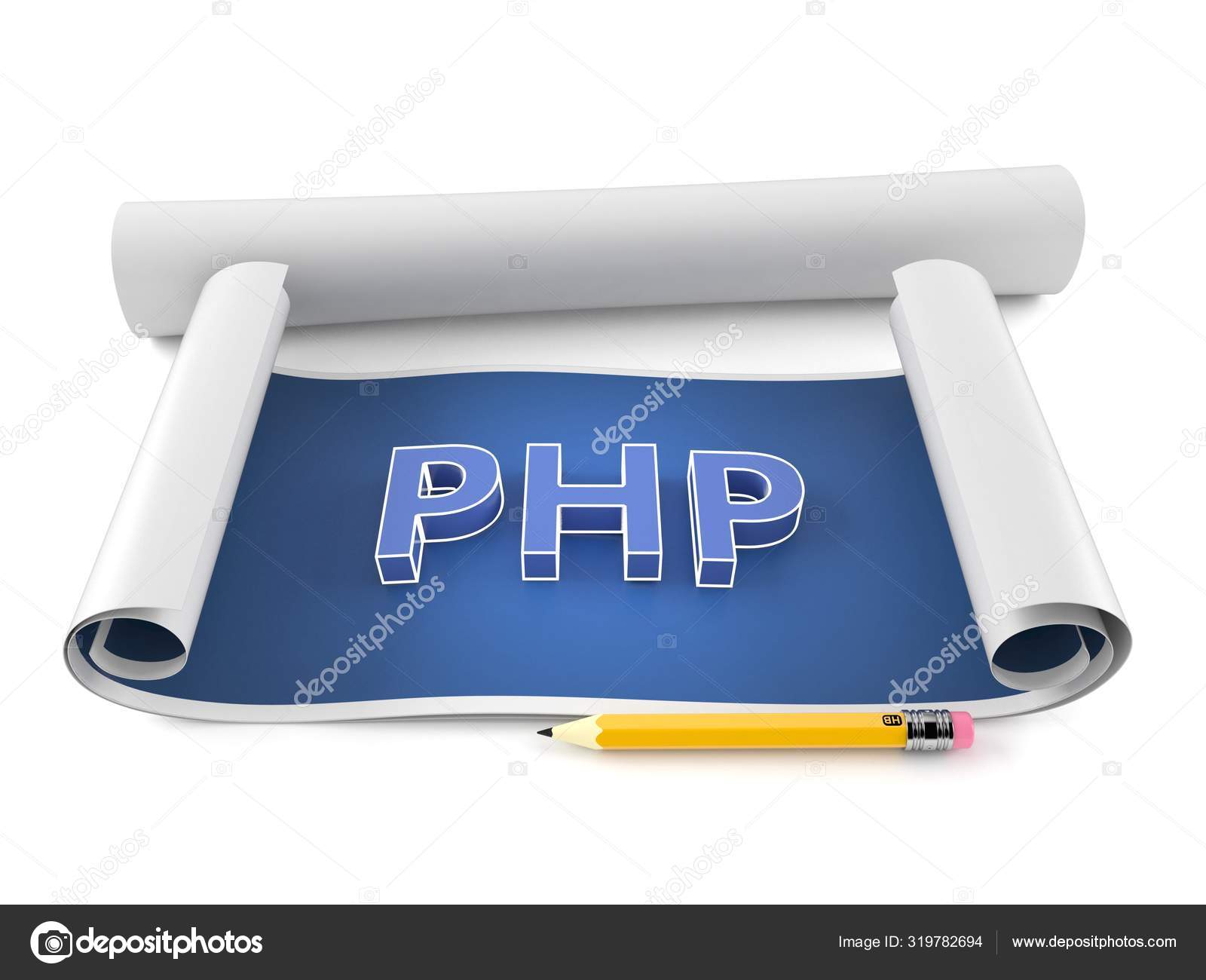 Blueprint with PHP text — Stock Photo © Talaj #319782694