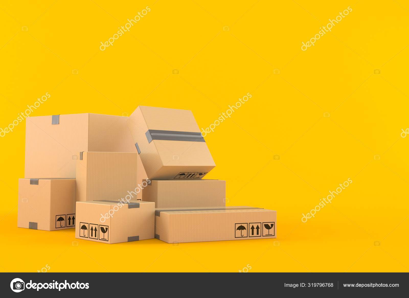 Stack of boxes Stock Photo by ©Talaj 319796768