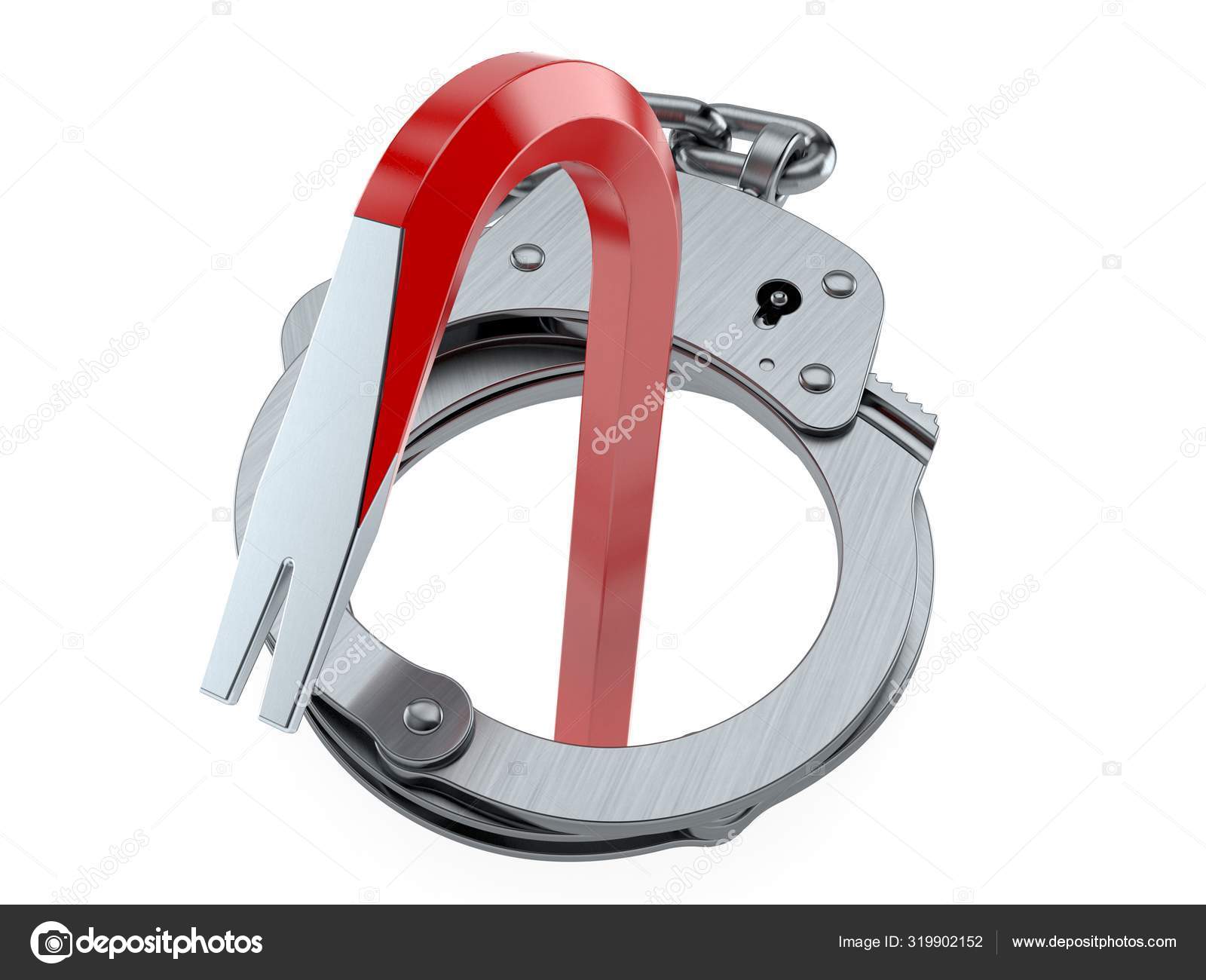 Crowbar inside handcuffs — Stock Photo © Talaj #319902152