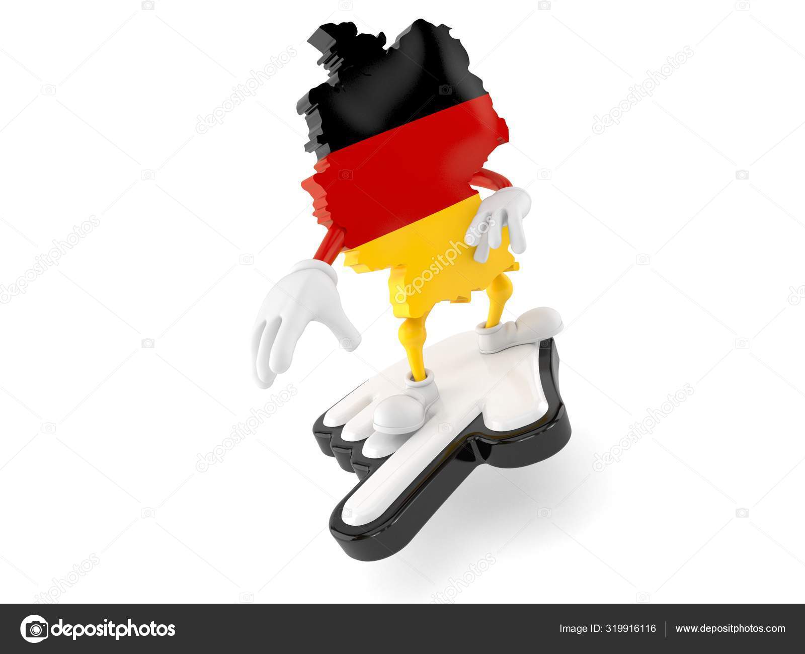 German character surfing on cursor Stock Photo by ©Talaj 319916116