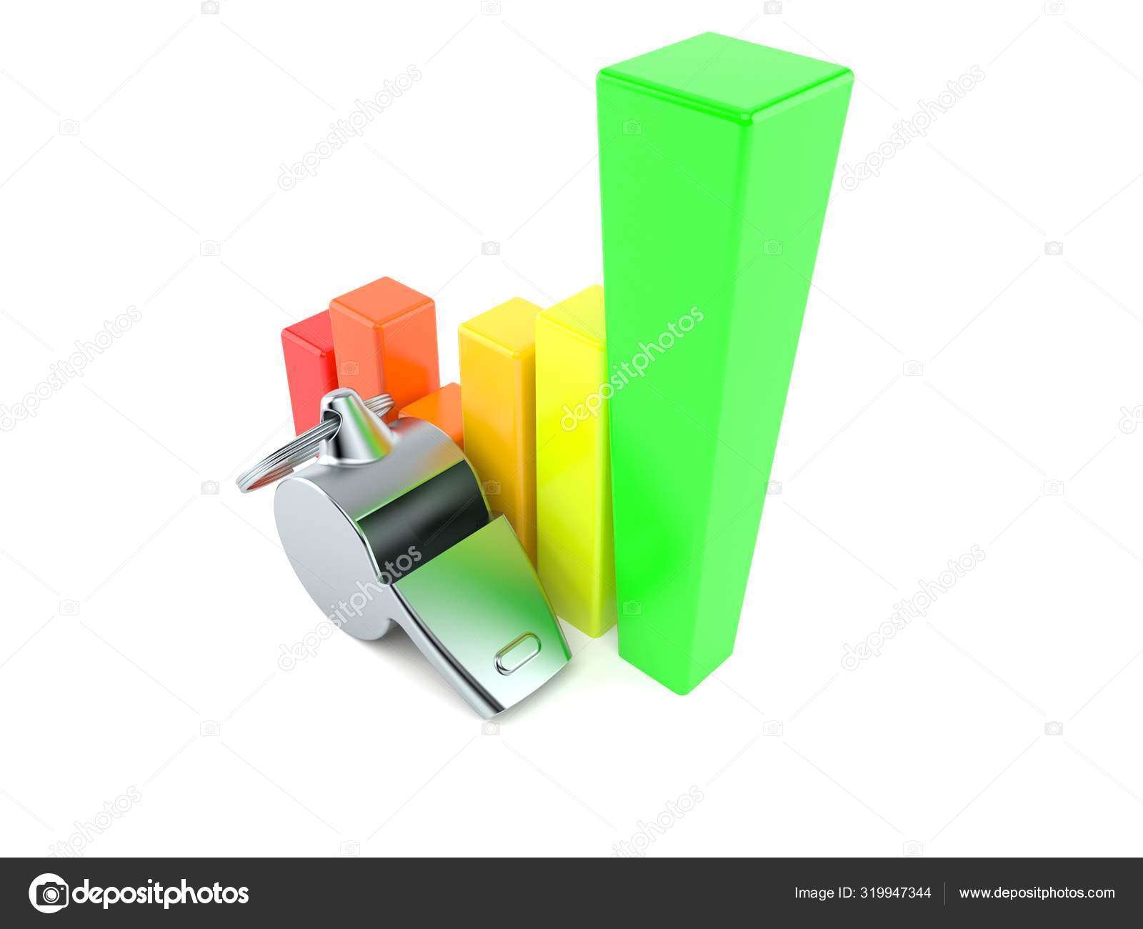 Whistle with chart — Stock Photo © Talaj #319947344