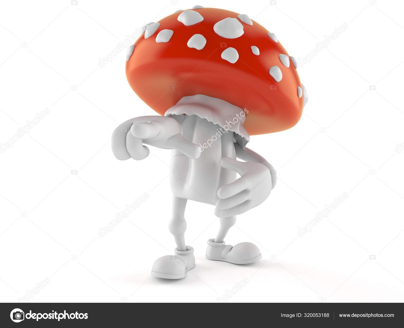 Toadstool character pointing finger — Stock Photo © Talaj #320053188