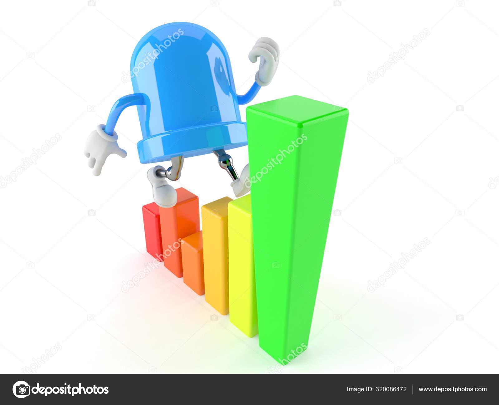 LED character with chart Stock Photo by ©Talaj 320086472