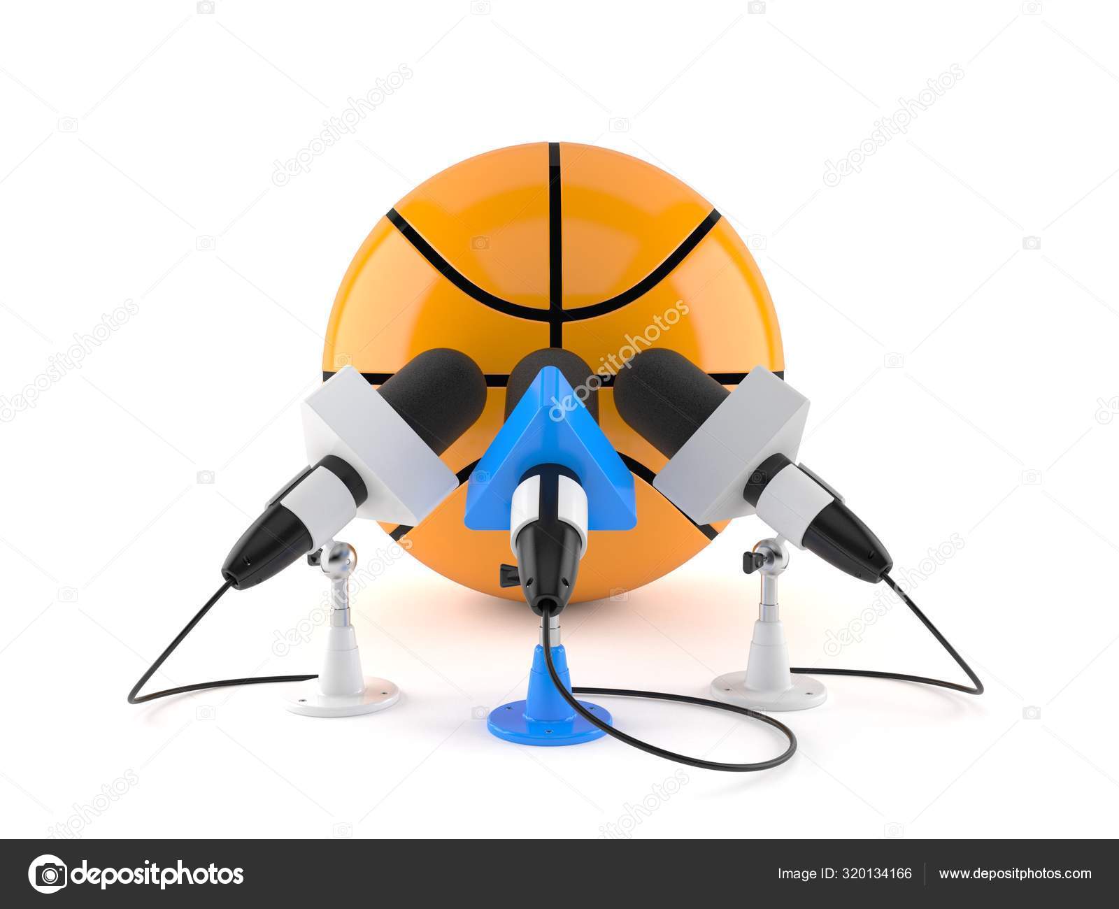 Basketball ball with interview microphones Stock Illustration by ©Talaj ...