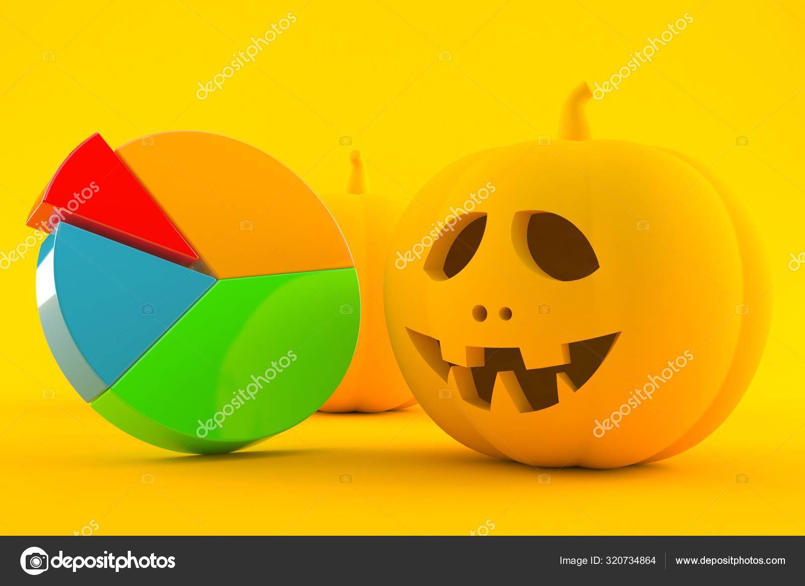 Halloween background with pie chart Stock Photo by ©Talaj 320734864
