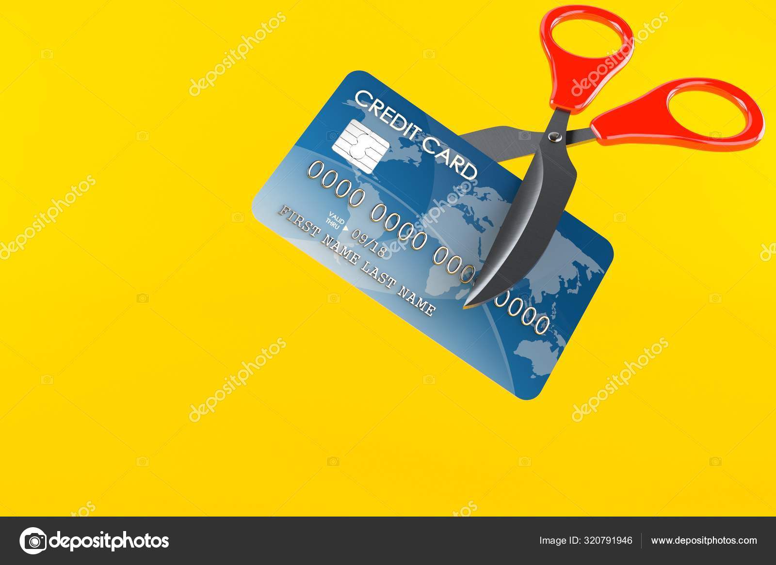 Credit card with scissors Stock Photo by ©Talaj 320791946