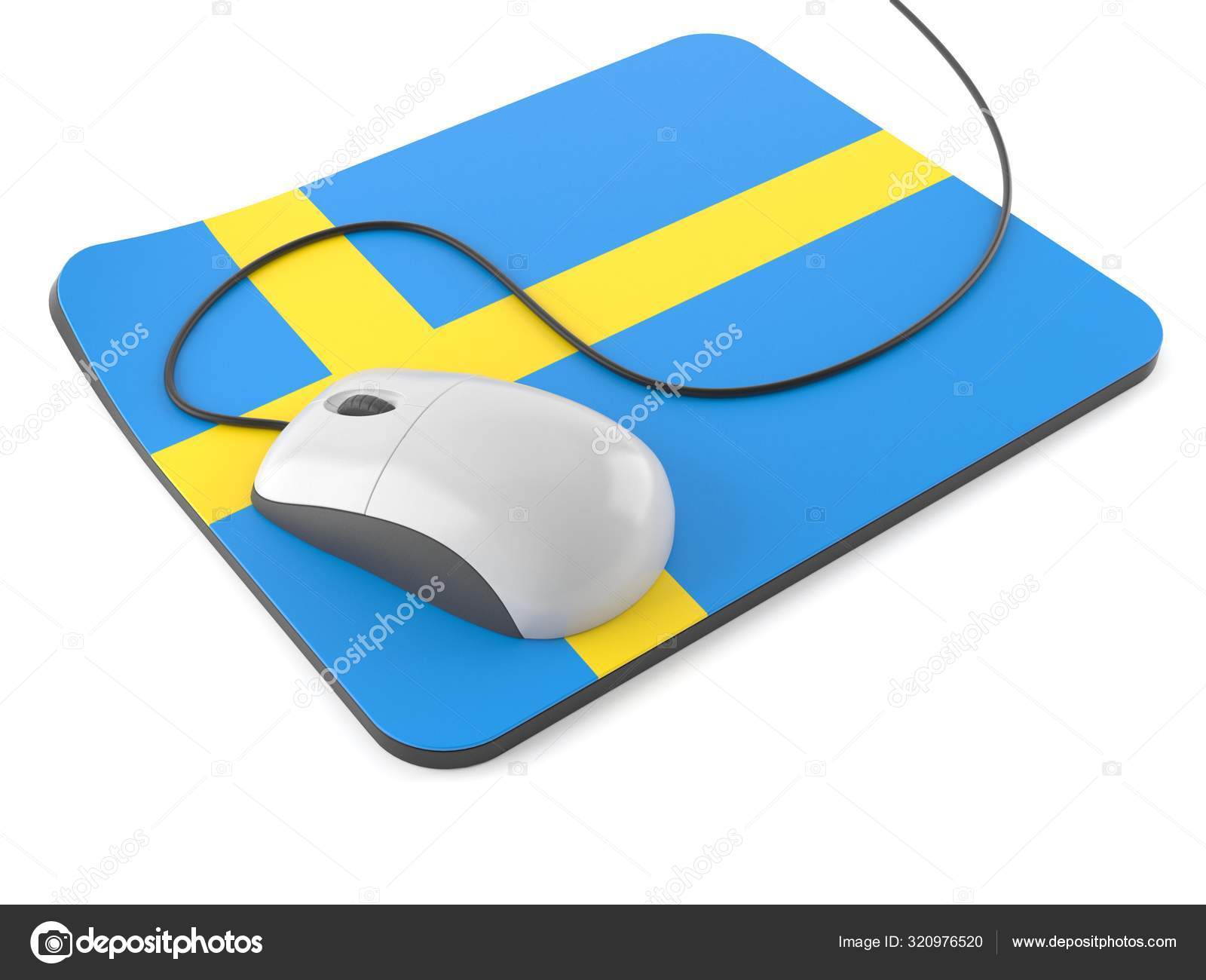 Computer mouse with mouse pad in swedish flag Stock Photo by ©Talaj ...