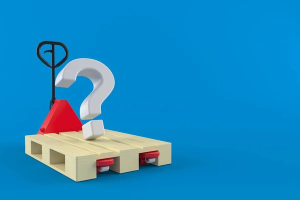 Question mark on hand pallet truck - Stock Image - Everypixel