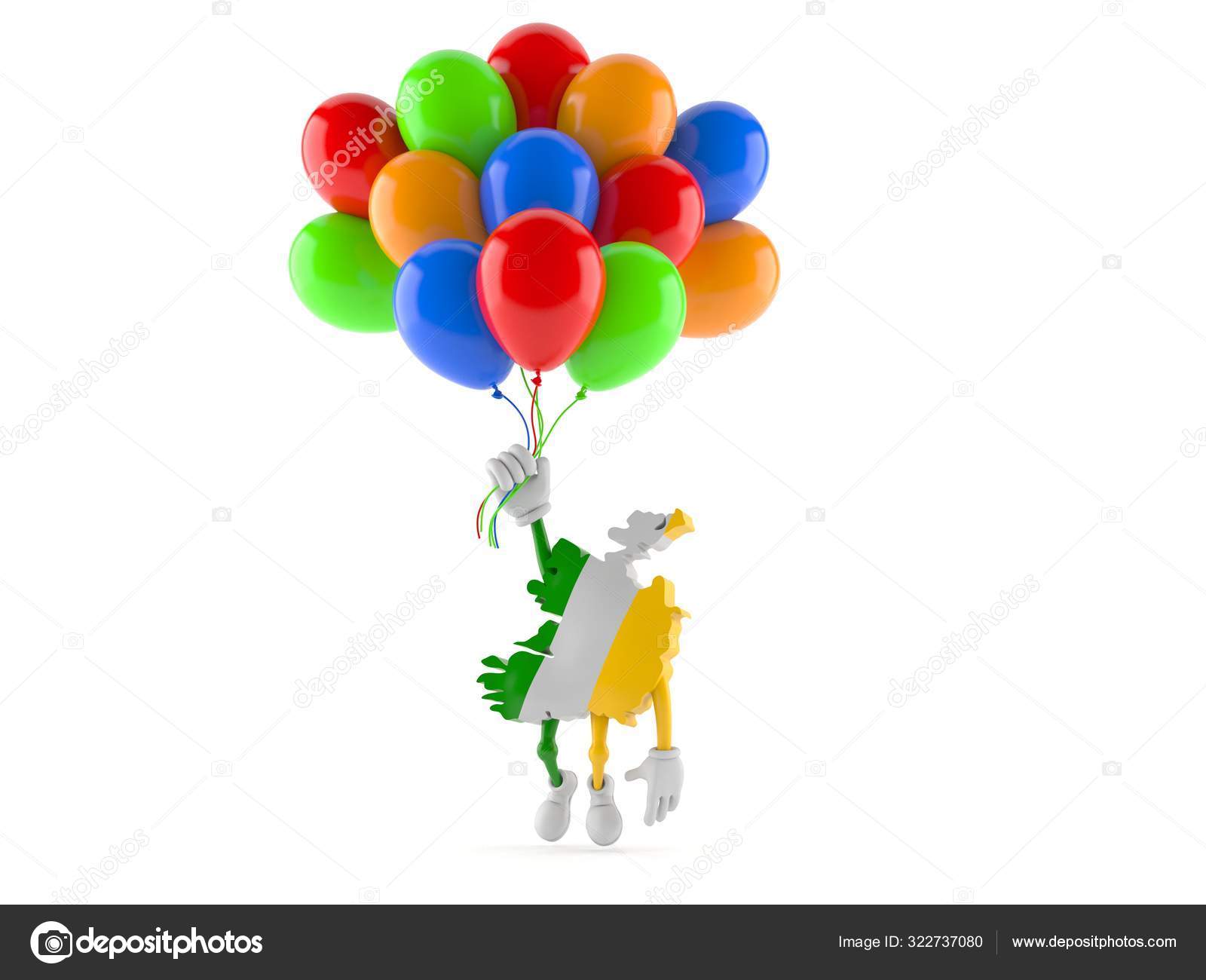 Ireland character flying with balloons Stock Photo by ©Talaj 322737080
