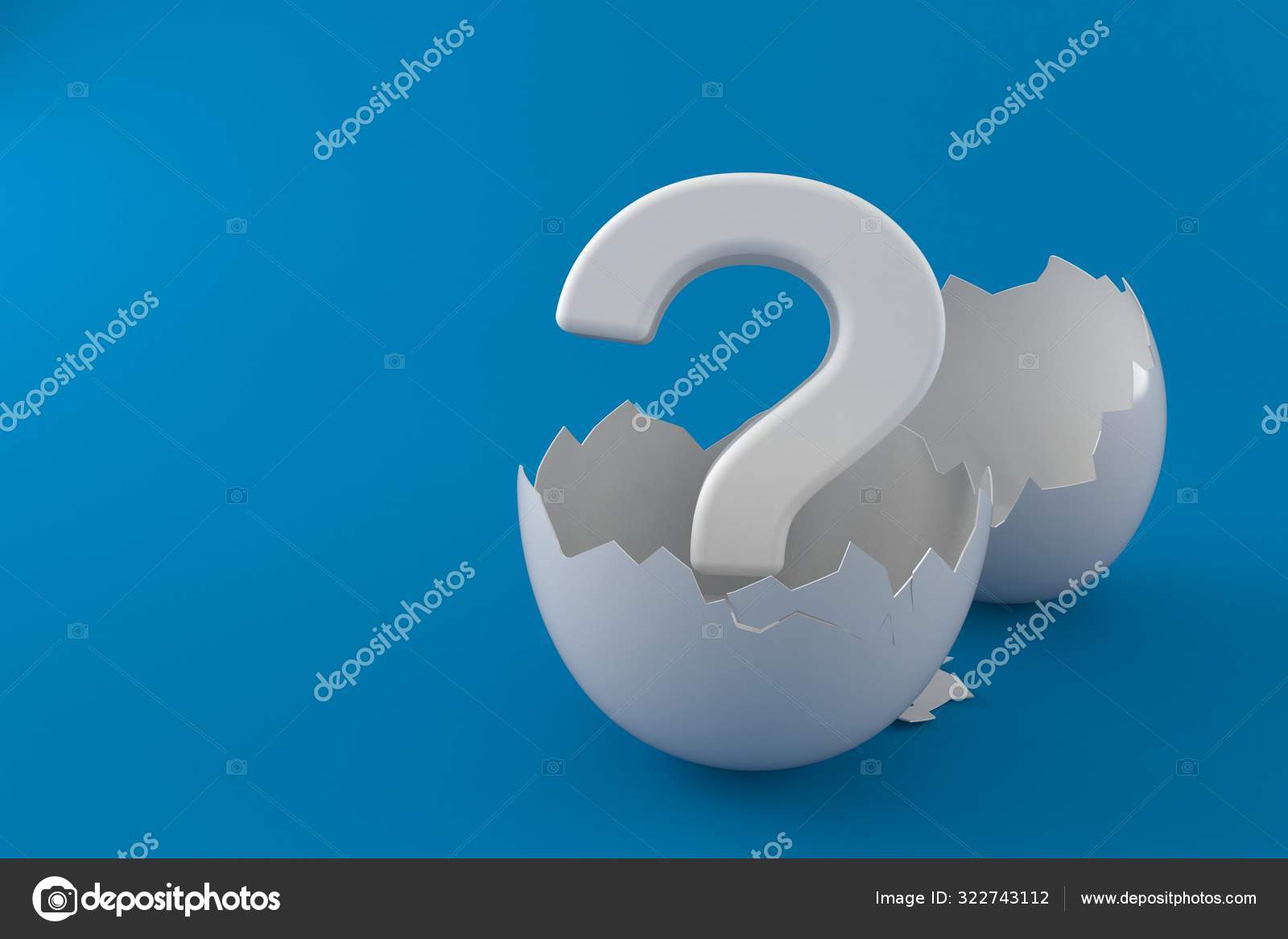 Egg shell with question mark — Stock Photo © Talaj #322743112