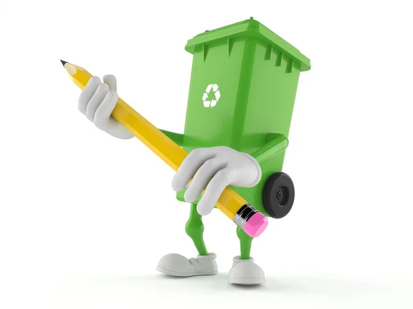 Dustbin Character Pie Chart Isolated White Background Illustration ...