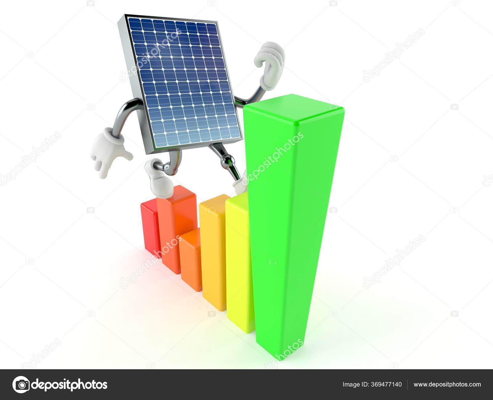 Photovoltaic Panel Character Chart Isolated White Background ...
