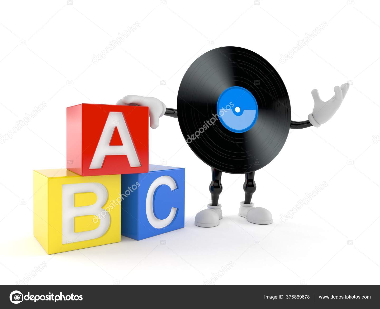 Vinyl Character Toy Blocks Isolated White Background Illustration ...