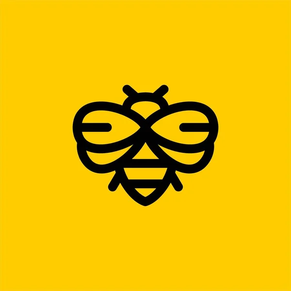 Bee Line Logo Design Vector Bee Honey Illustration Sign Bee Stock ...