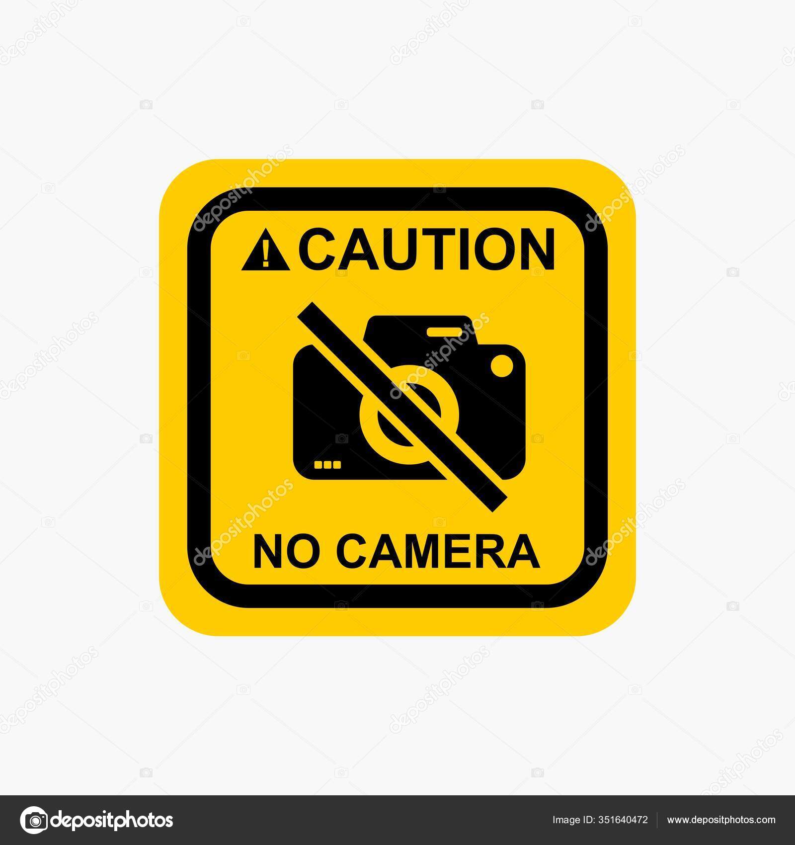 Camera Sign Warning Icon Design Vector Stock Vector Image by ...