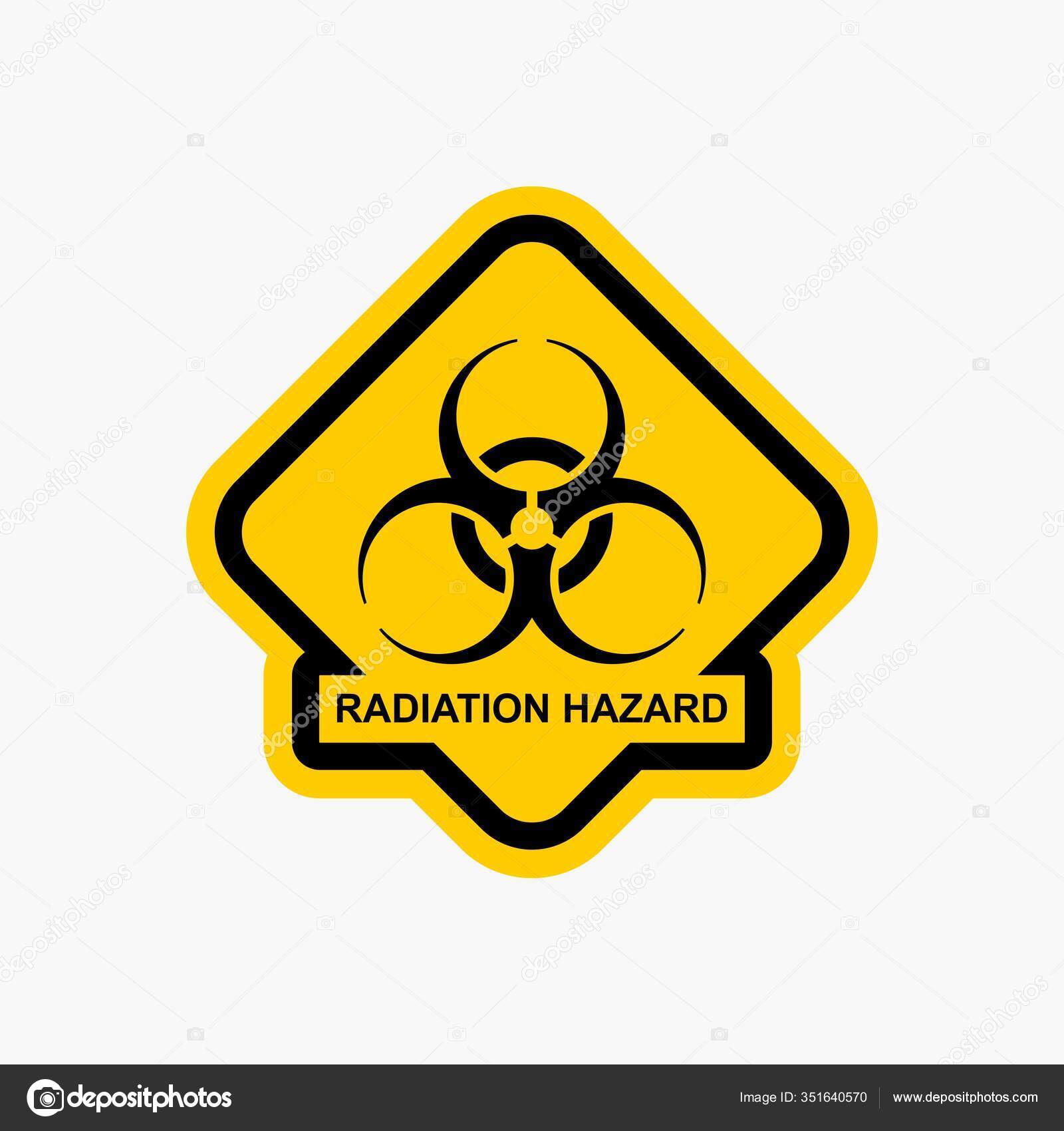 Radiation Warning Logo Radiation Symbol Black Radiation Danger