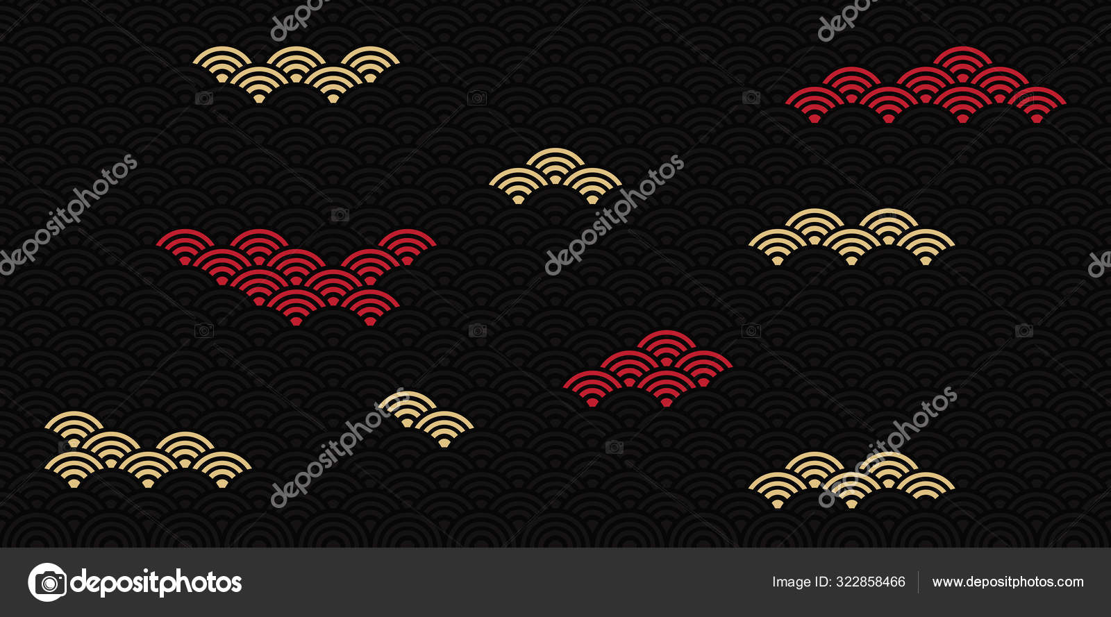 Japan pattern and background. vector design Stock Vector Image by ...
