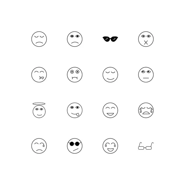 Emoticons Simple Linear Icons Set Outlined Vector Icons Stock Vector ...