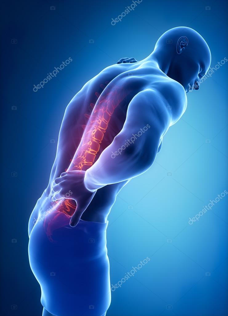 hombre tiene dolor en la espalda y el cuello 2022