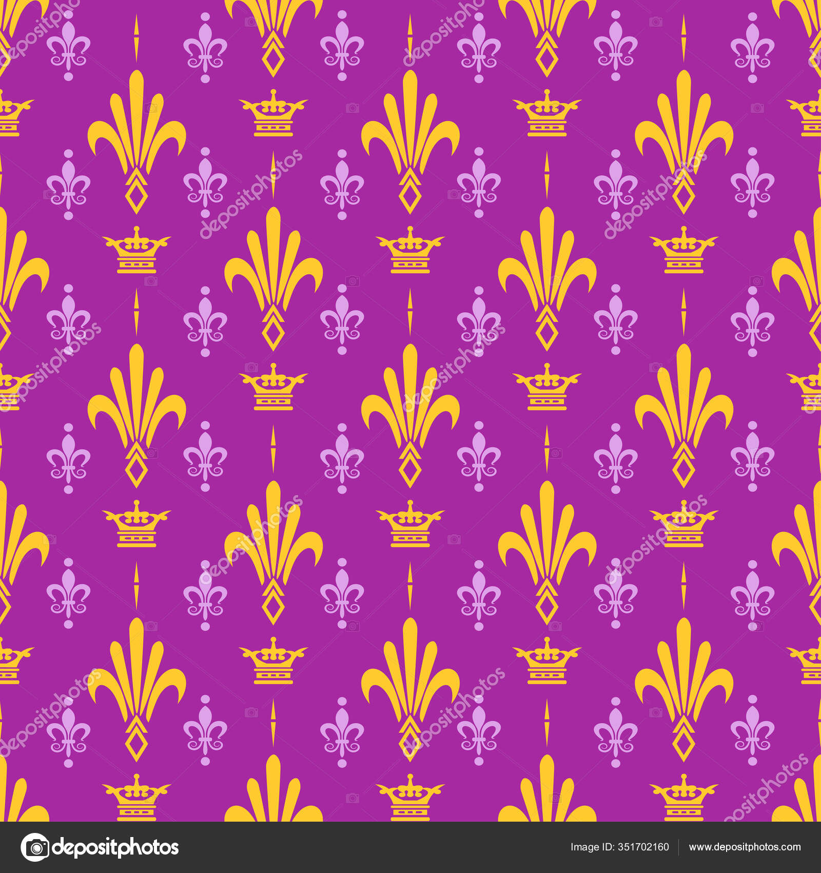 Elegant Purple Background Royal Style Seamless Wallpaper Vector ...