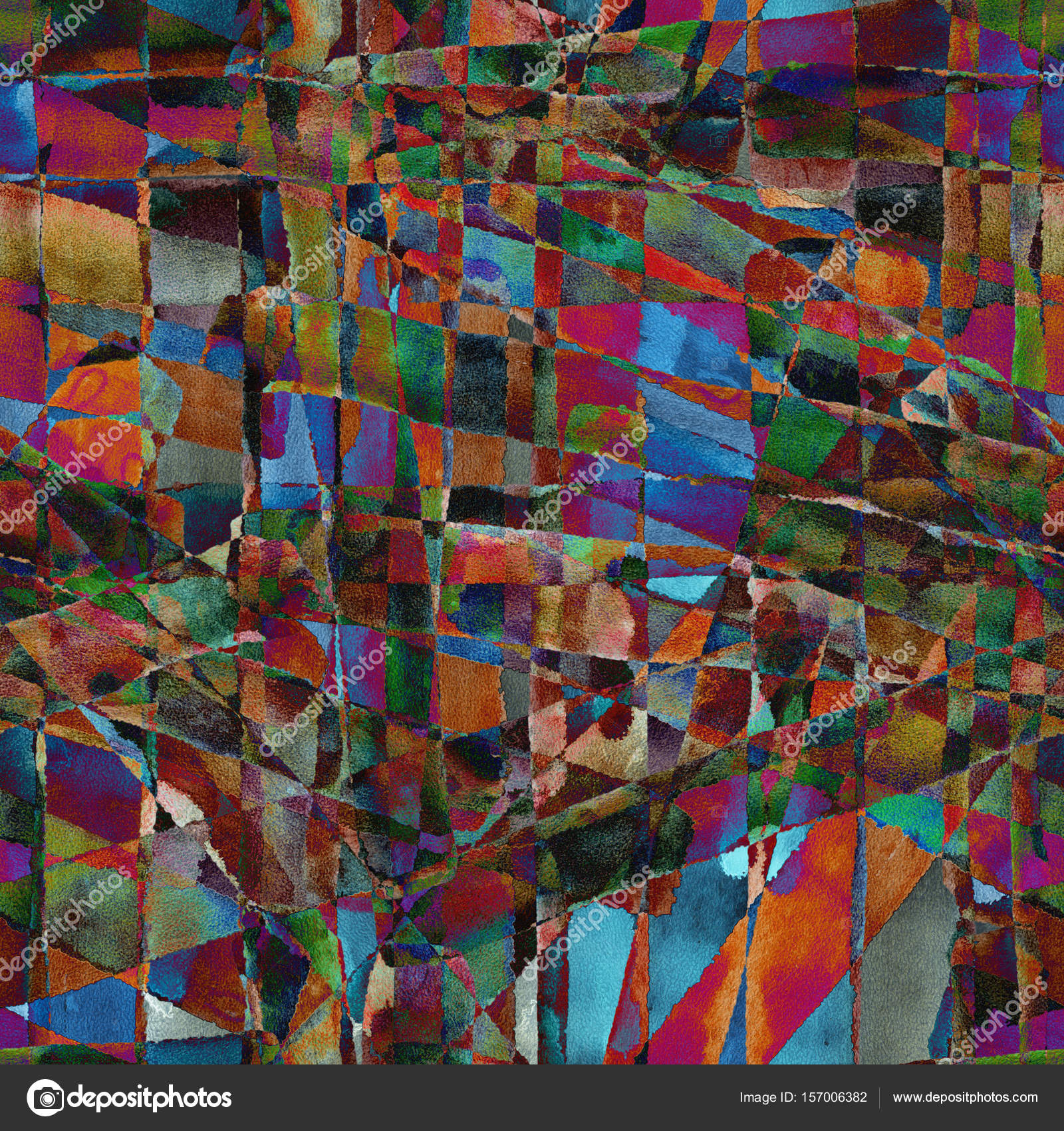 Abstract, brutal, chaotic structure. The wall is rough. Watercolor ...