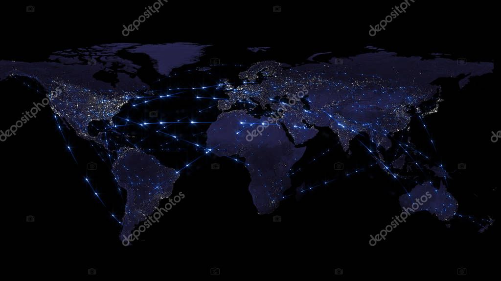 Representaci n 3D del mejor concepto de la red global, Internet ...