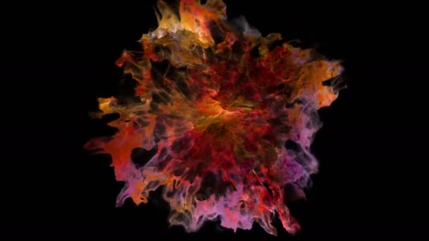 Color Smoke Explosion Shockwave Effect Divergent Wave Isolated Black ...