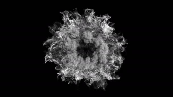 Smoke Explosion Shockwave Effect Divergent Wave Isolated Black ...