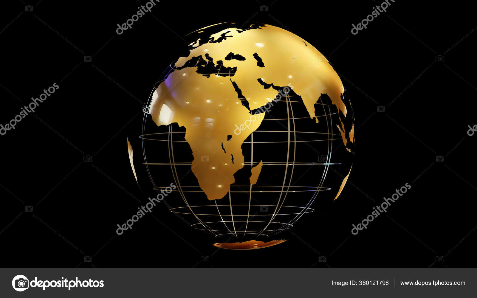 Rendering Abstract Stylized Planet Globe Creative Technological Design ...