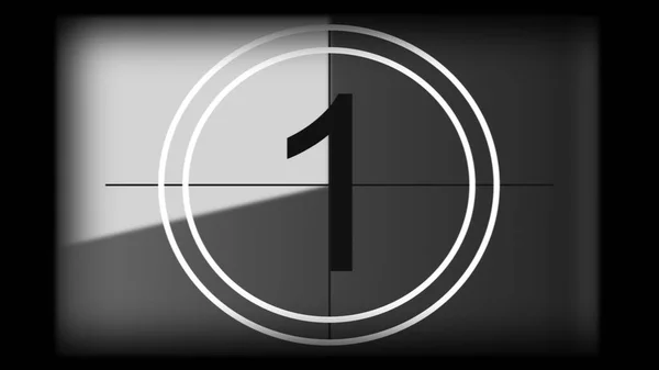 Rendering Monochrome Universal Countdown Film Leader Countdown Clock ...