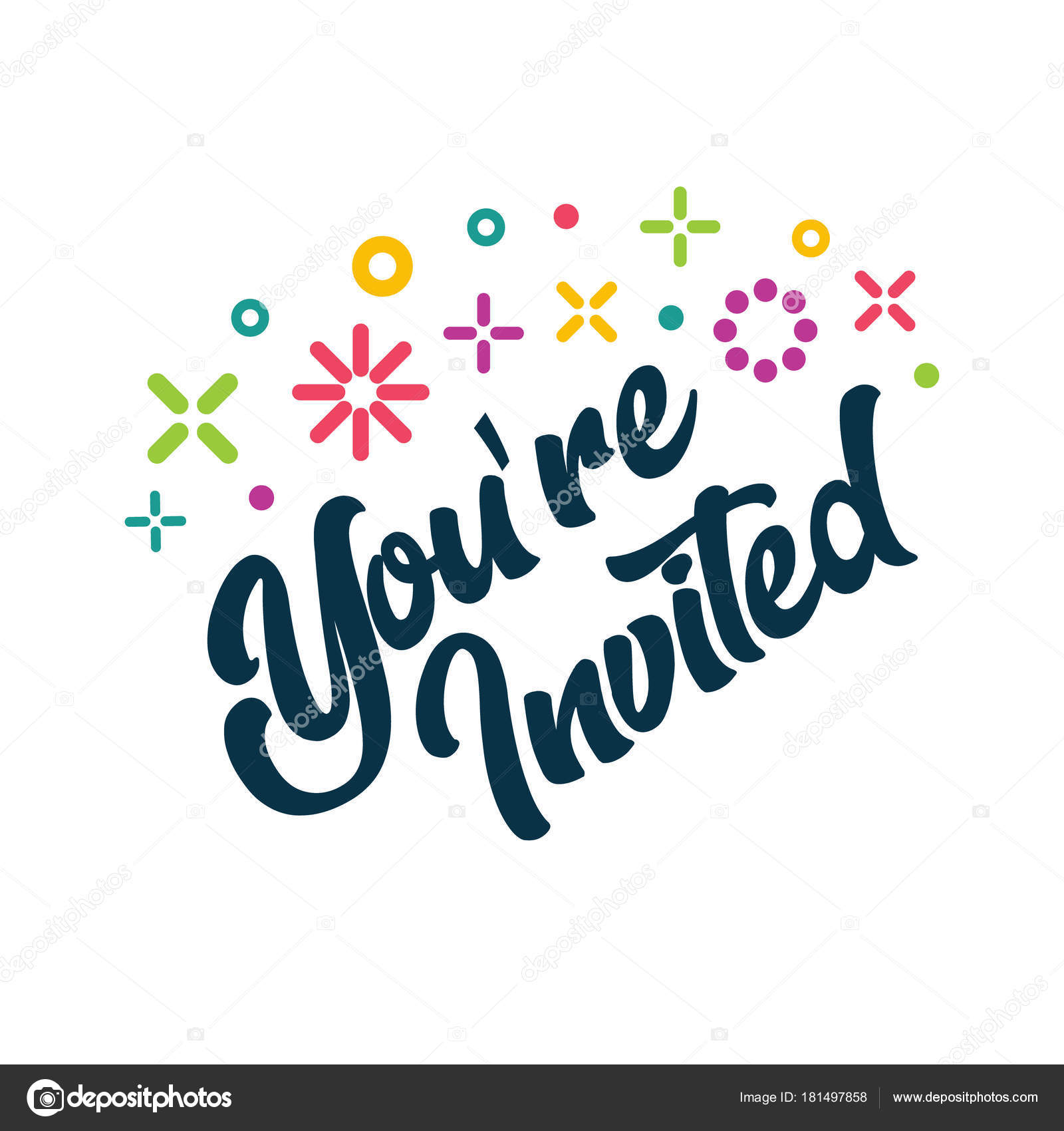 You're Invited Greeting Invitation Card Stock Vector by ©Mictoon 181497858