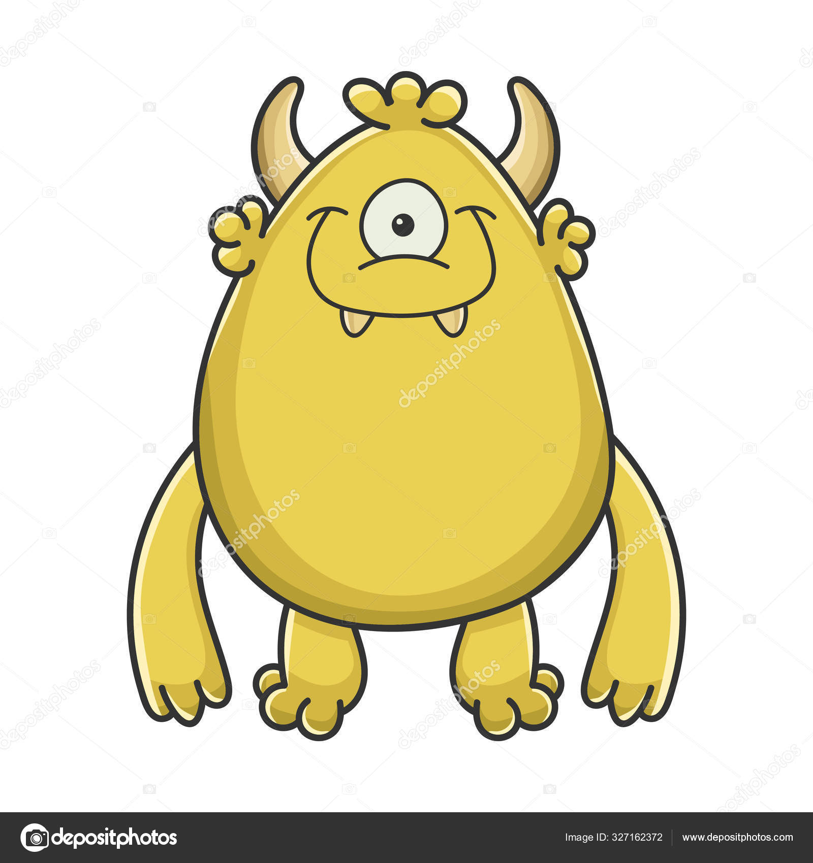 Yellow Monster Clipart