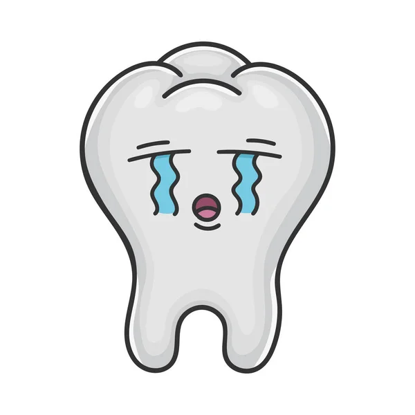 Sad funny tooth cartoon character Stock Vector by ©Mictoon 327300250