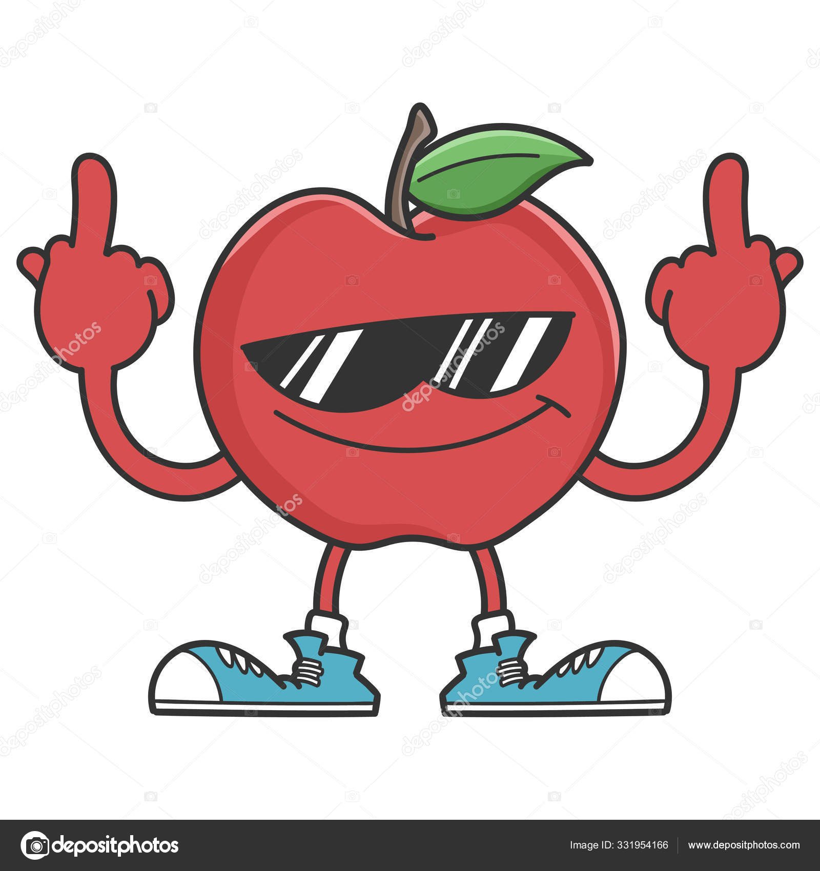 Middle Finger Cartoon Guy