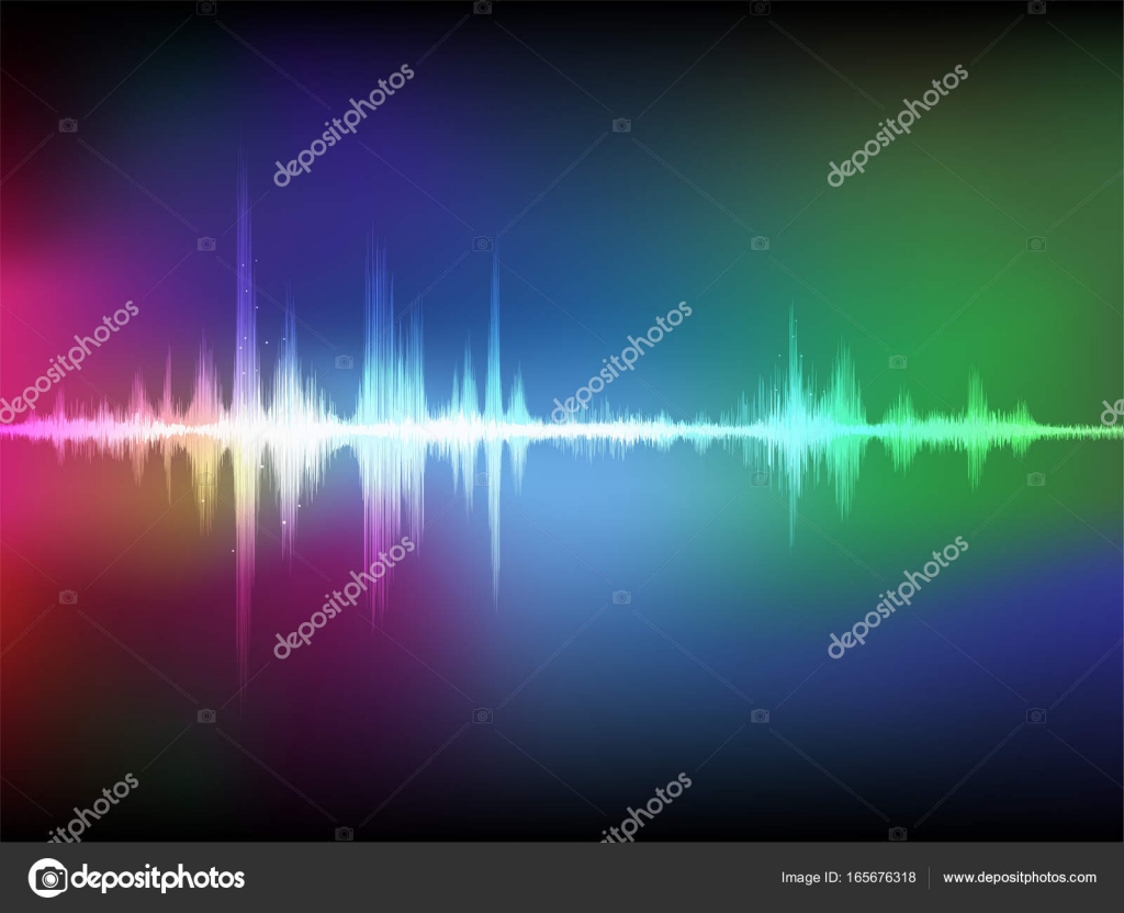 Colorful abstract digital sound wave oscillating background. Stock ...