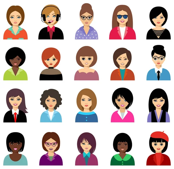 Set of diverse round avatars on white background Stock Vector Image by ...