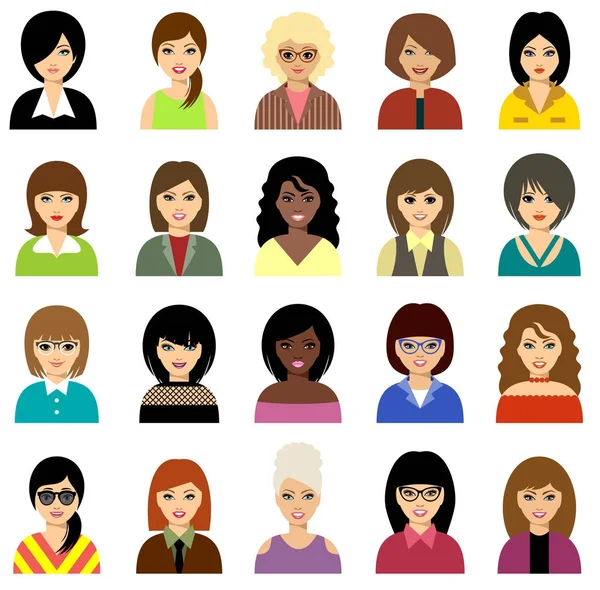 Set of diverse round avatars on white background Stock Vector Image by ...