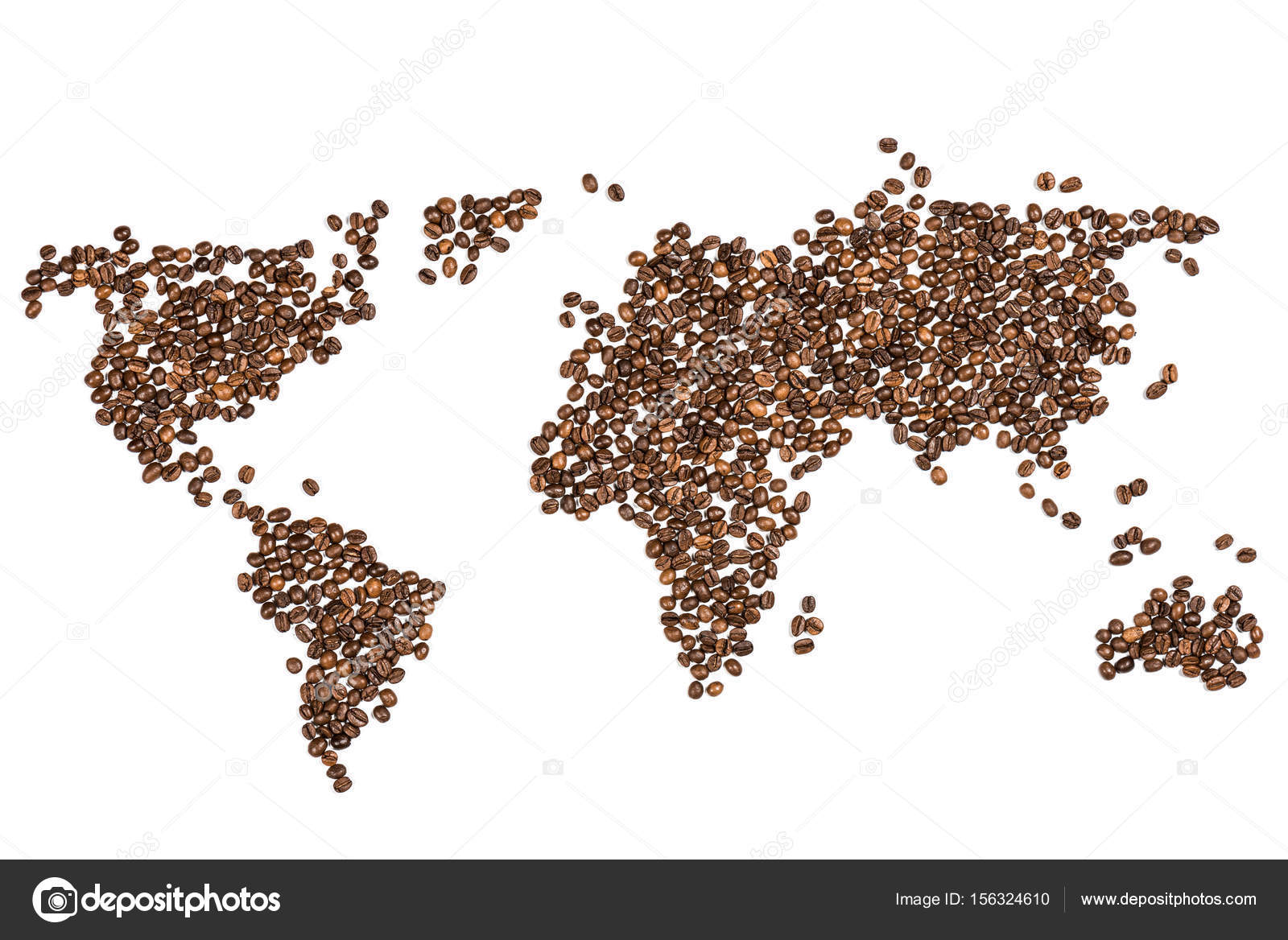 World map made from coffee beans Stock Photo by ©alebloshka 156324610