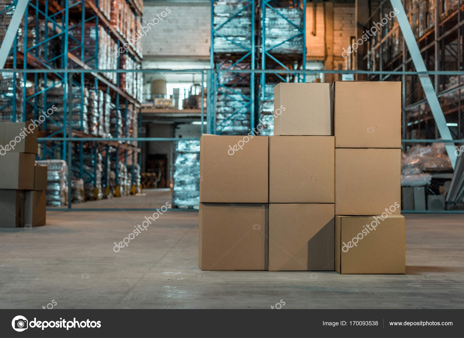 Boxes in warehouse — Stock Photo © alebloshka #170093538