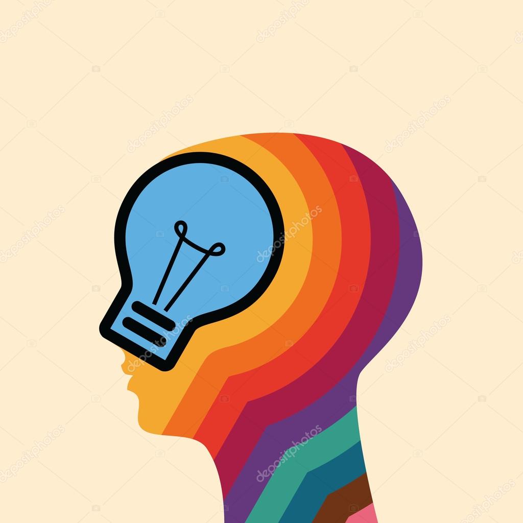 Bright idea form human head. Stock Vector Image by ©arrtfoto #126036874