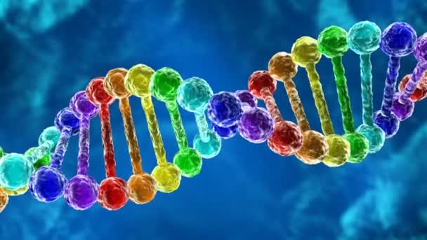 Rainbow DNA (deoxyribonucleic acid) with defocus on background Stock ...