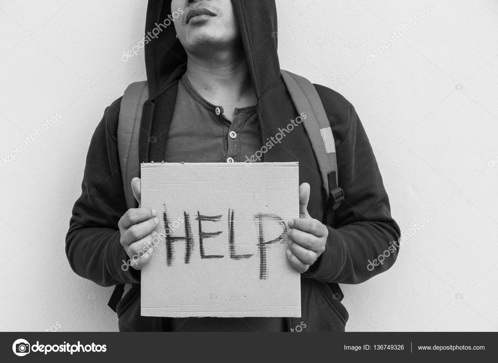 Homeless People Signs Black And White