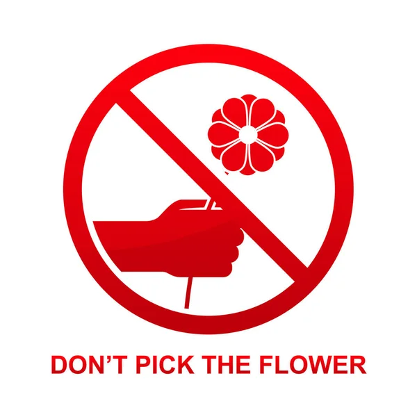 Don't Pick the Flower Sign Stock Vector Image by ©gow27 #28074807